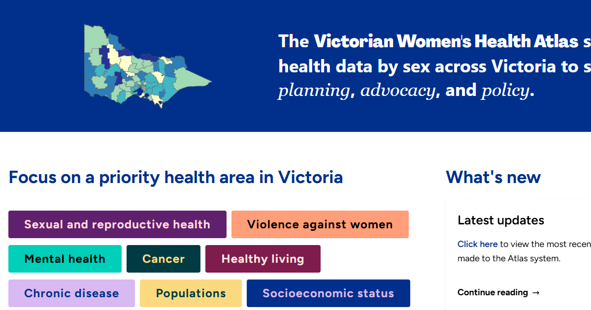Victorian Women's Health Atlas